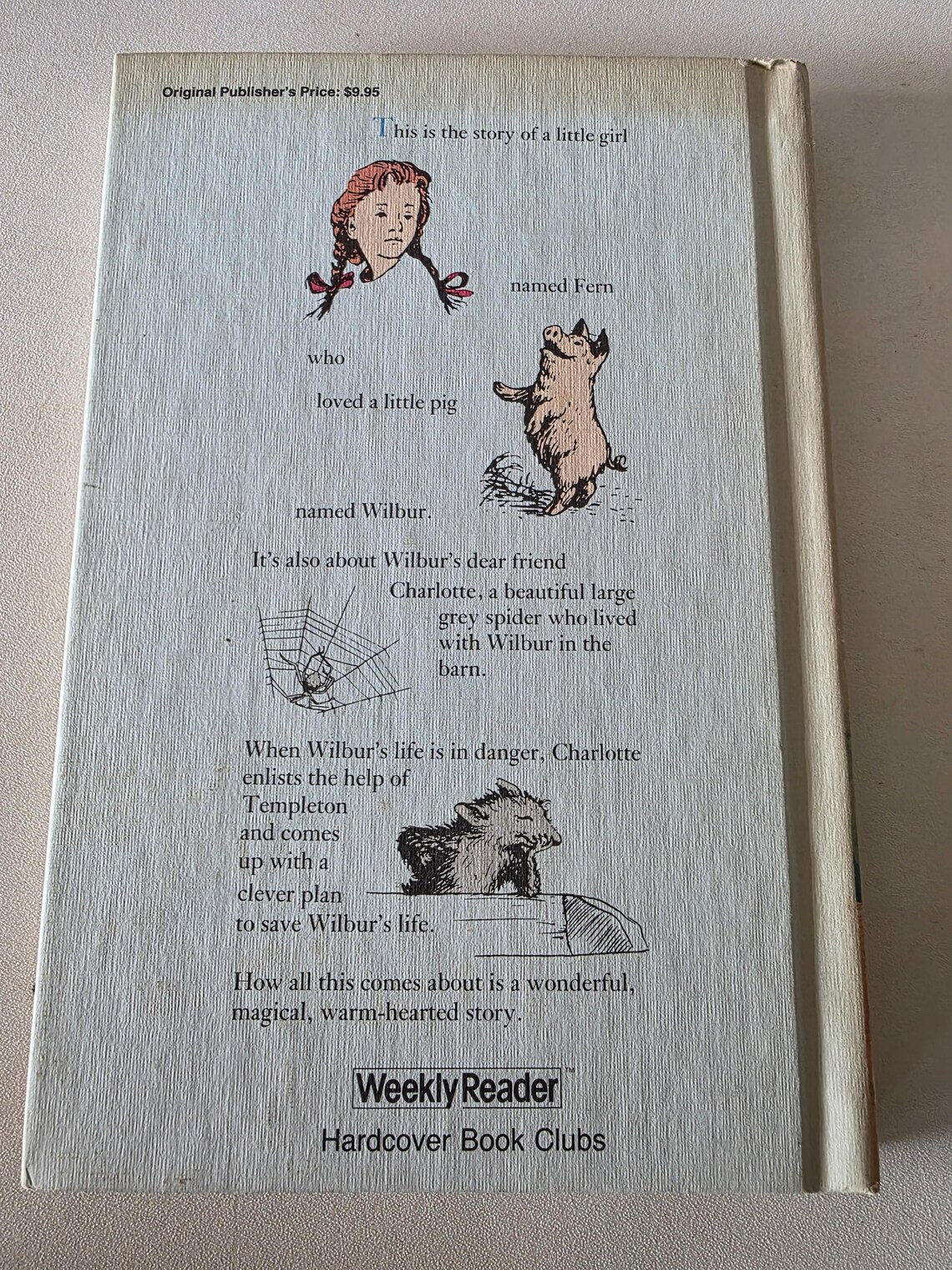 Charlotte's Web by E.B. White Vintage 1980s Weekly Reader Books Hard ...