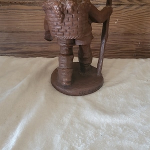 Vintage 1989 Red Mill Hiking Boy Statue Made in USA Crushed Pecan ...