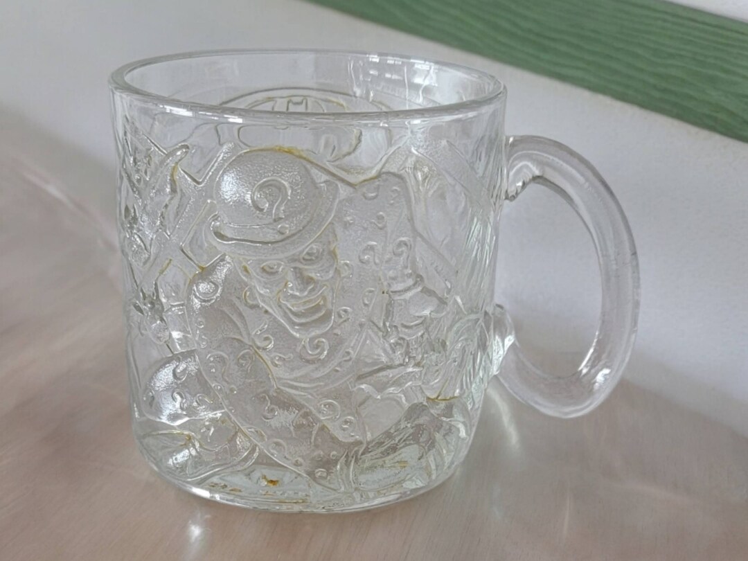 Batman Forever Mcdonald's Mug the Riddler Glass Embossed 1995 DC Made ...