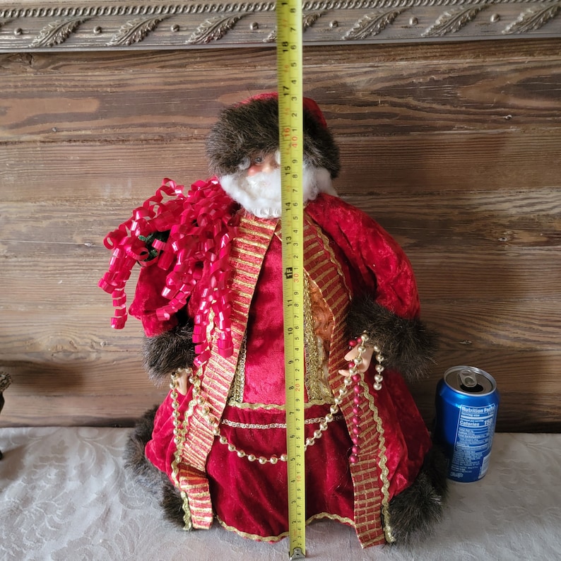 Vintage Tall Old World Santa Tree Topper Unique Christmas - Etsy