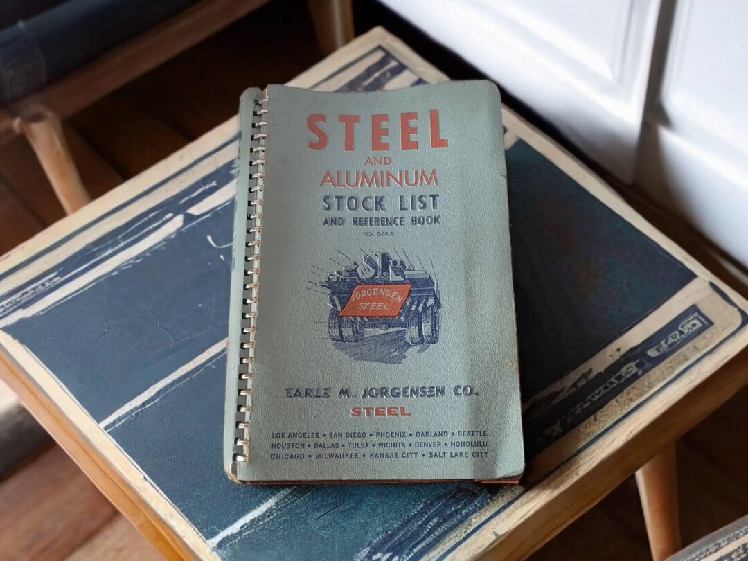 Steel and Aluminum Tock List and Reference Book Jorgensen Steel 1966 ...