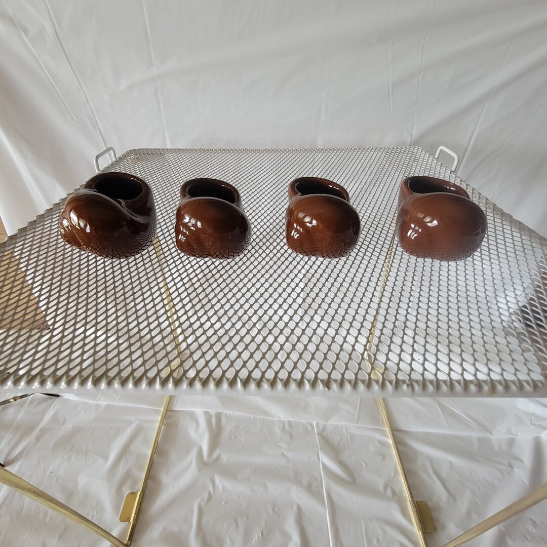 Hall Pottery Small Escargot Shells, Small Cups or Pots, Hall Pottery ...