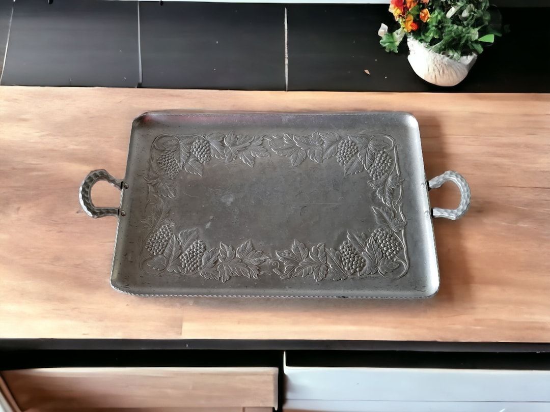 Vintage Everlast Metal Hand Forged Hammered Aluminum Tray With - Etsy