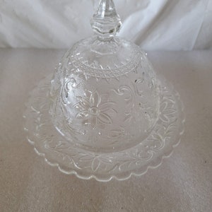 Tiara Indiana Glass Sandwich Pattern Butter Dish With Round Dome Lid ...