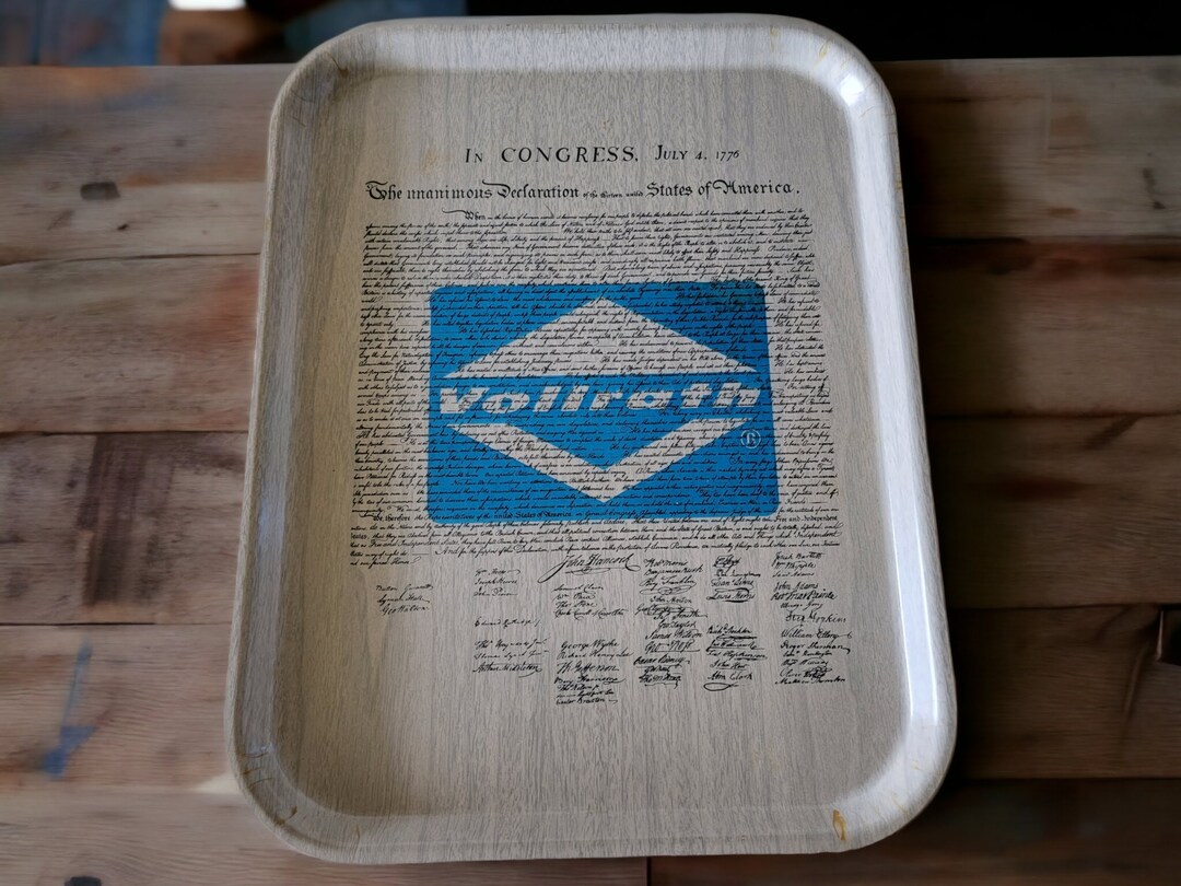 Vintage Vollrath Melamine Declaration of Independence Serving Tray ...