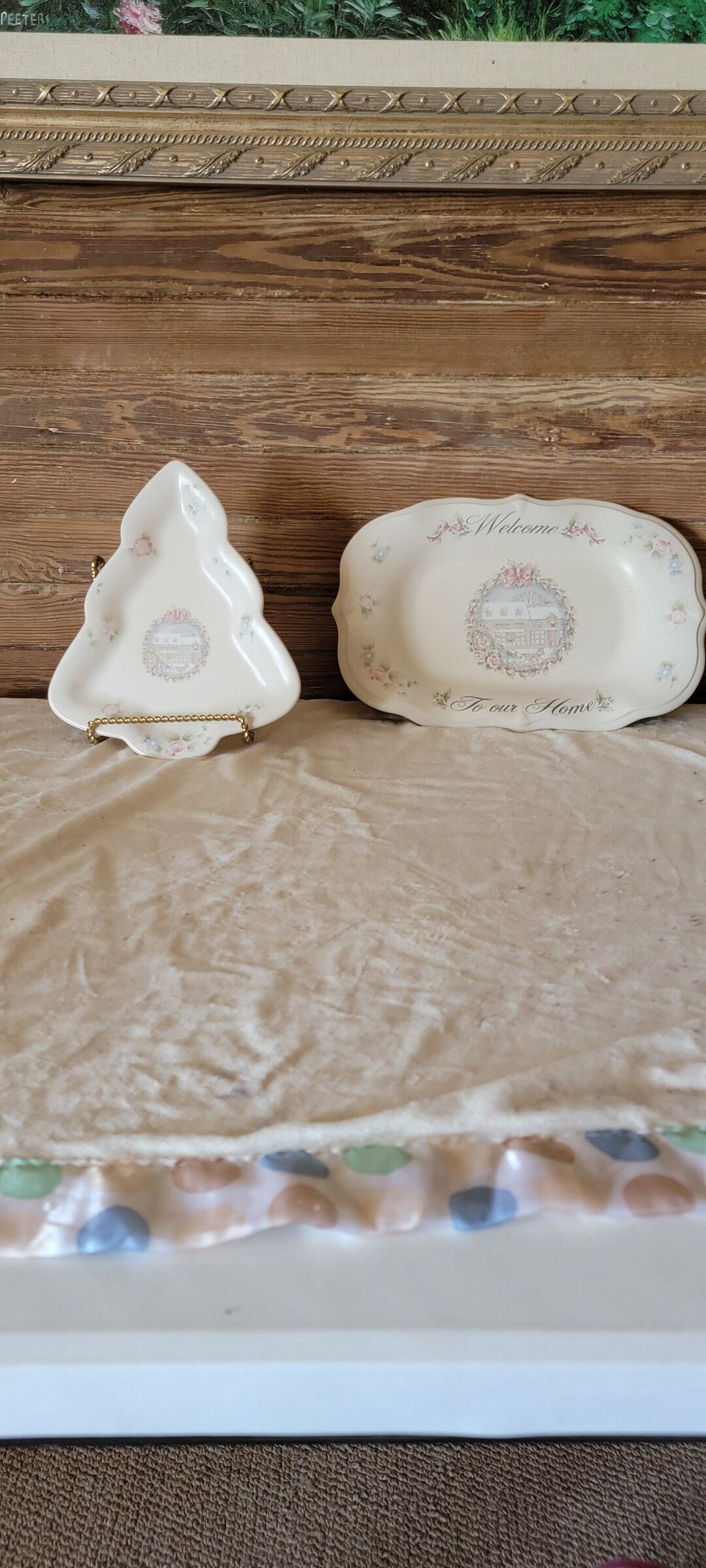 Pfaltzgraff Platters Tea Rose "welcome to Our Home" and "general Store ...