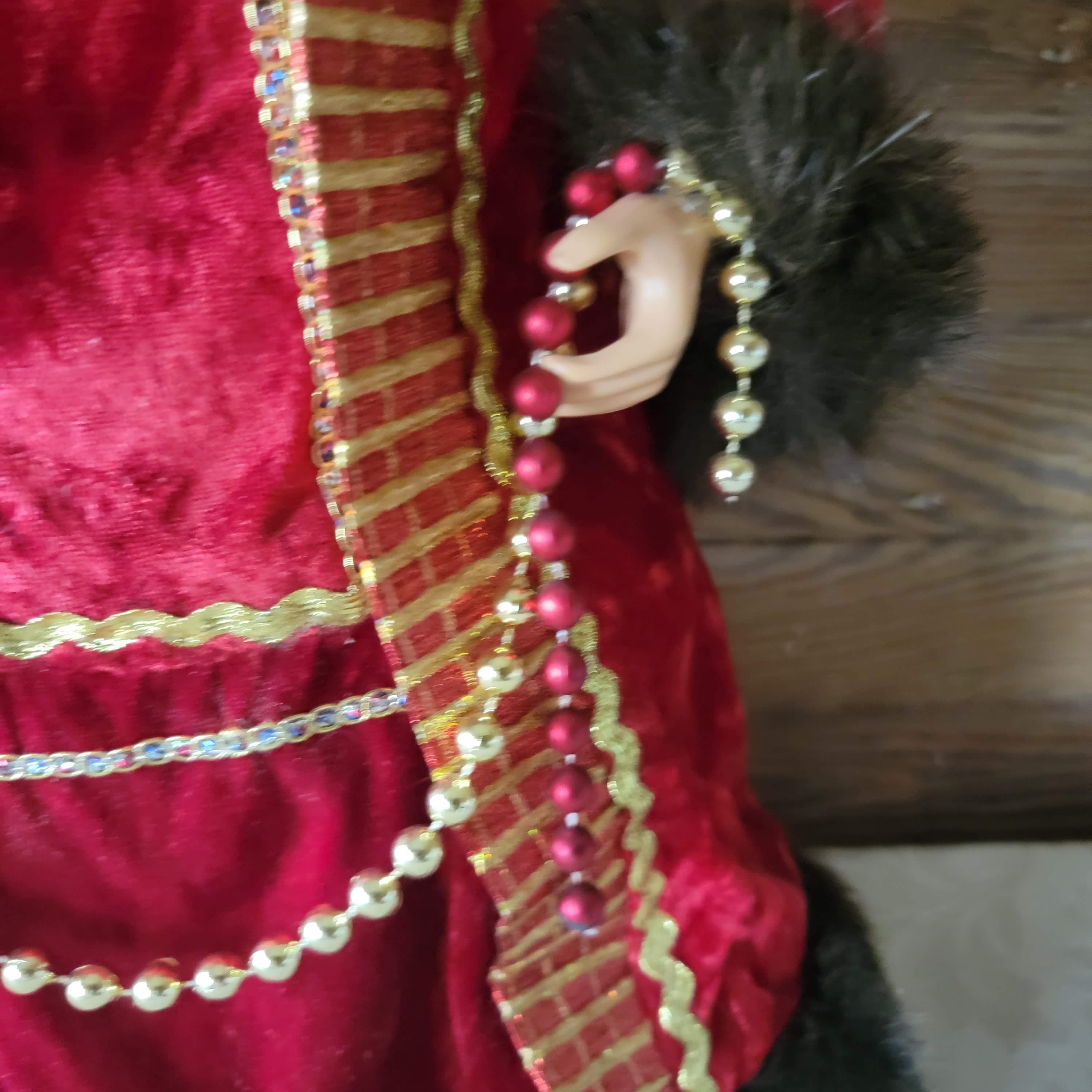 Vintage Tall Old World Santa Tree Topper, Unique Christmas Decor ...
