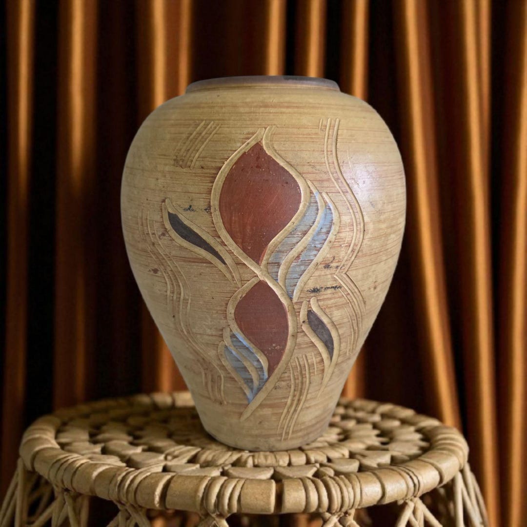 Franz Schwaderlapp Sawa Ceramic German Pottery Vase Multi-color Ceramic ...