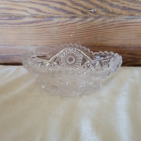 Sawtooth Edge Crystal Bowl - Etsy