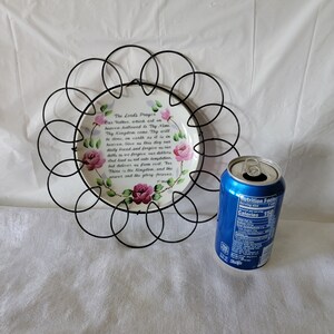 The Lord's Prayer Porcelain Decorative Plate Circular Wire Wall Hanger ...