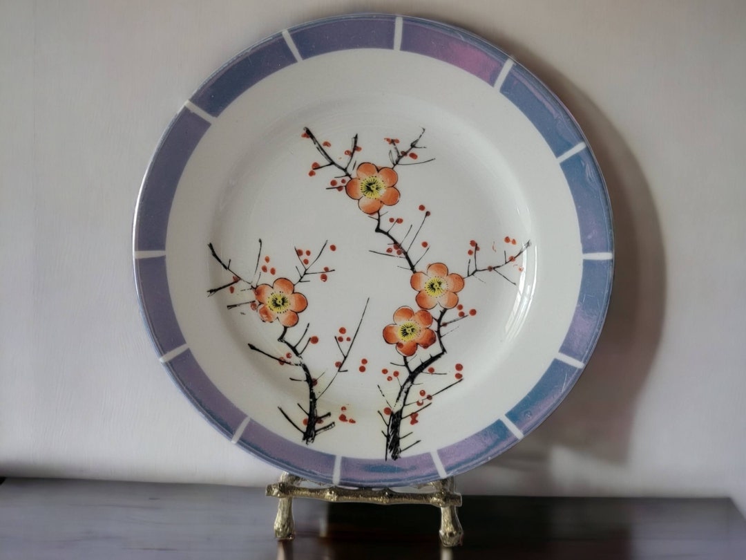 Takito Salad Plate Lusterware Hand Painted Cherry Blossom Takito Salad ...
