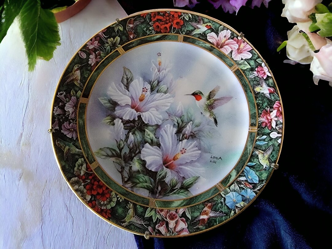 The Ruby-throated Hummingbird by Lena Liu Collector's Plate First Issue ...