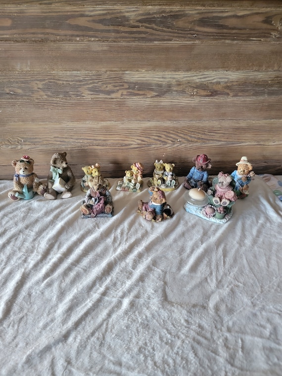 Teddy Bear Figurine Collection 10 Bears Artmark Avery - Etsy