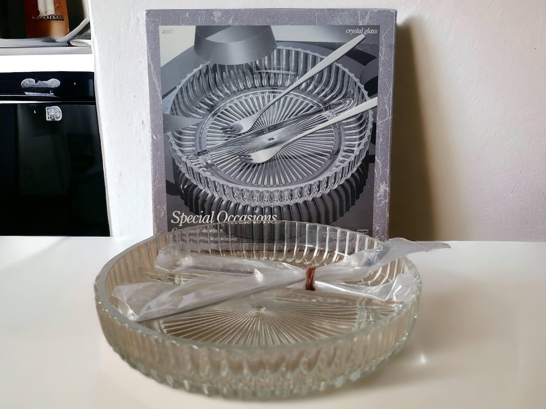 American Glass by Indiana Glass Divided Relish Plate With Servers ...