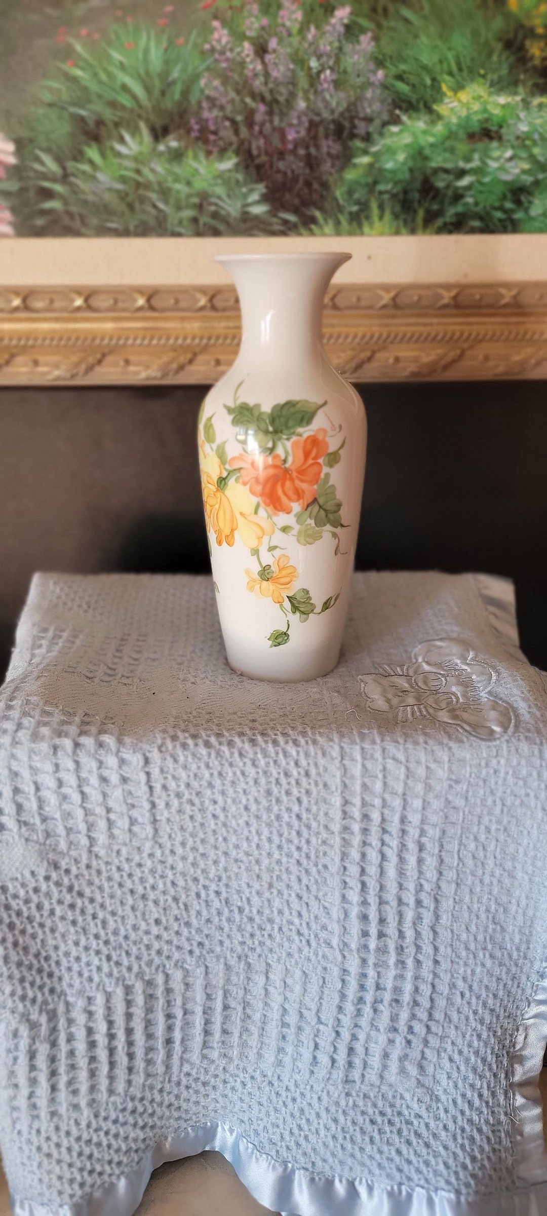 Vintage Kaiser Laurine Floral Vase Made in West Germany 10" Tall ...