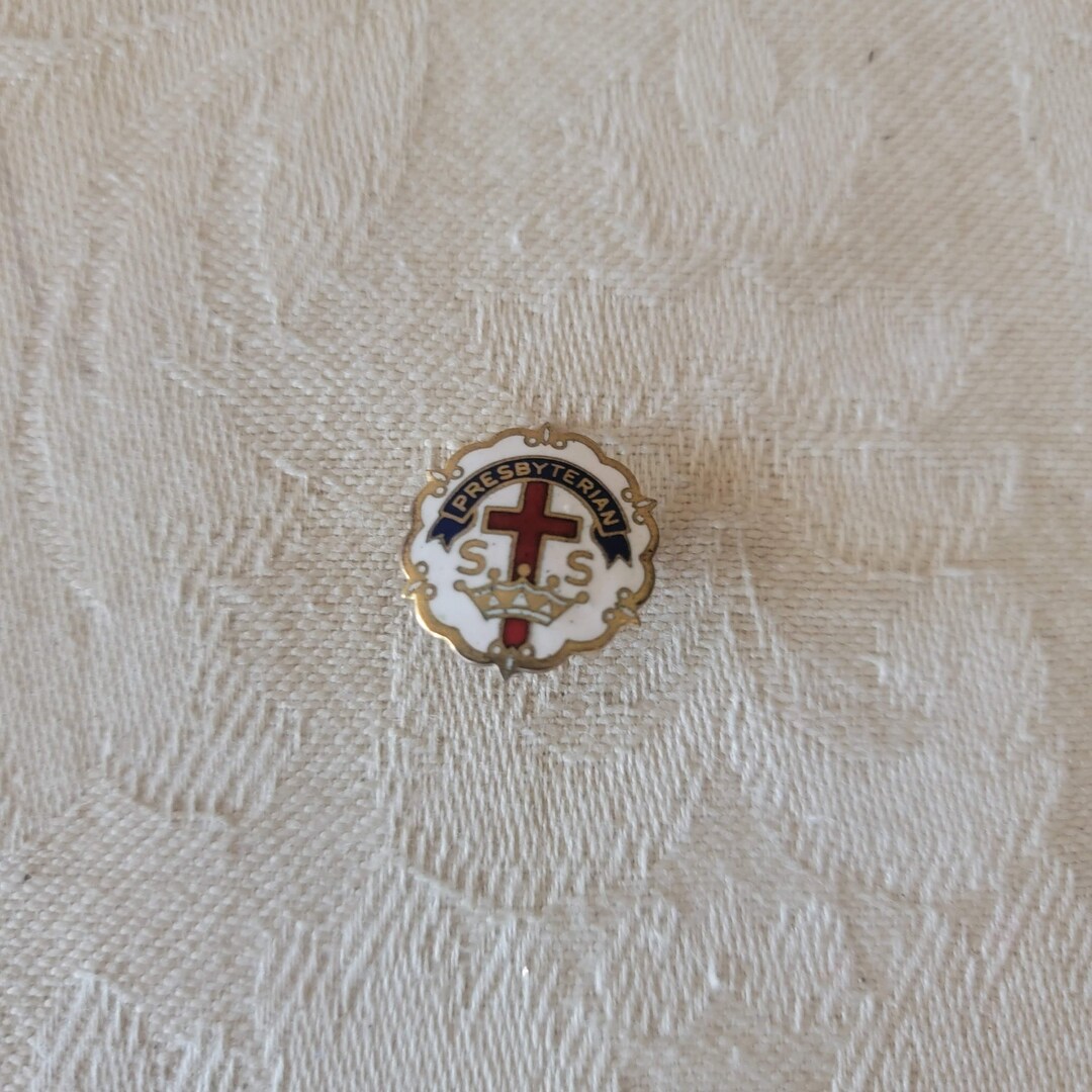 Presbyterian SS Label/hat Pin, Attendance Sunday School Pin, Religious ...