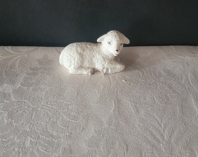 Vintage Small Porcelain Lamb Figurine Made in Taiwan R.O.C. Miniature ...