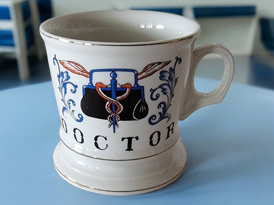 Doctor Porcelain Shaving Mug Medical Bag With Snakes and Wings ...