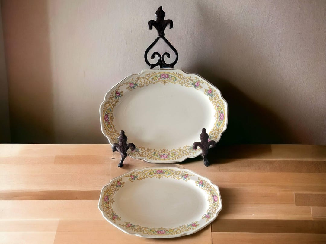 Stetson China Co Platters Set of Two STT120 Collection White With ...