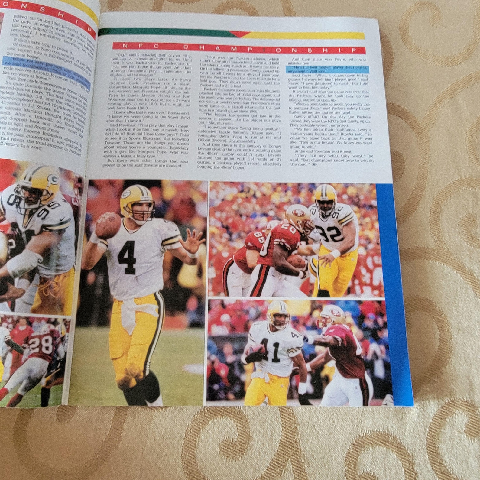 Green Bay Packers 1998 Yearbook the NFC Champion Brett Favre NFL Sport ...