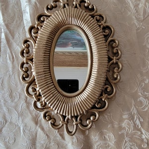 Vintage Homco 1978 Faux Wood Mirror/picture Frame Plastic Wall Hanging ...