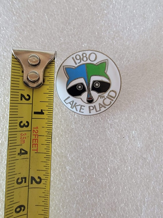 1980 Lake Placid Olympic Pin Roni Raccoon Collectible… - Gem
