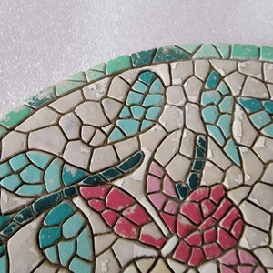 Ceramic Hummingbird Wall Tile Painted Mosaic 10" Diameter Vintage Wall ...