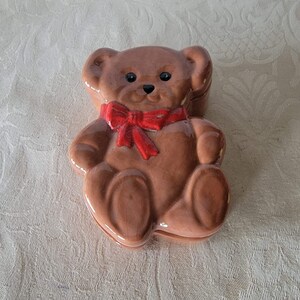 Vintage Duncan Enterprises Ceramic Two Piece Teddy Bear Trinket Box ...