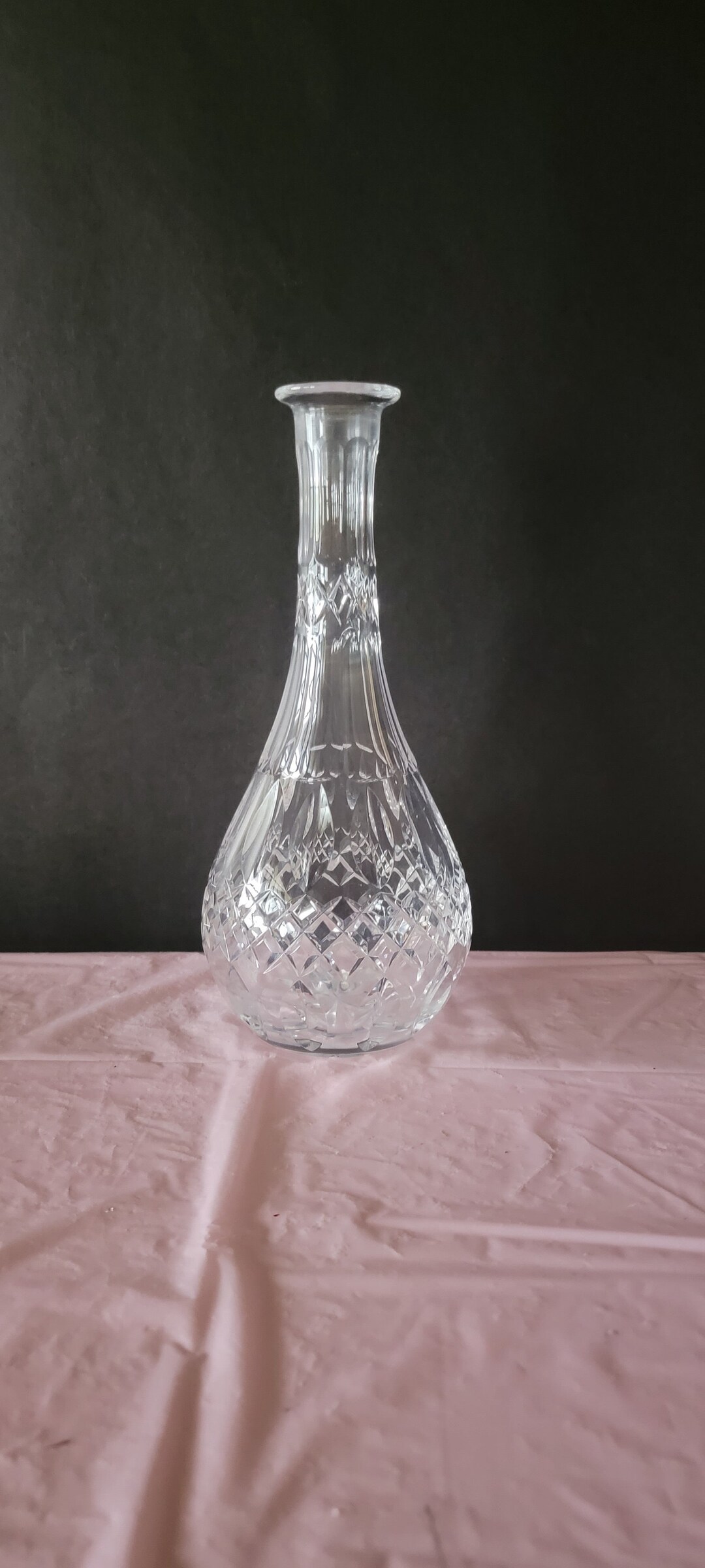 Stunning Lead Crystal Cut Vintage Glass Liquor Decanter No Stopper ...
