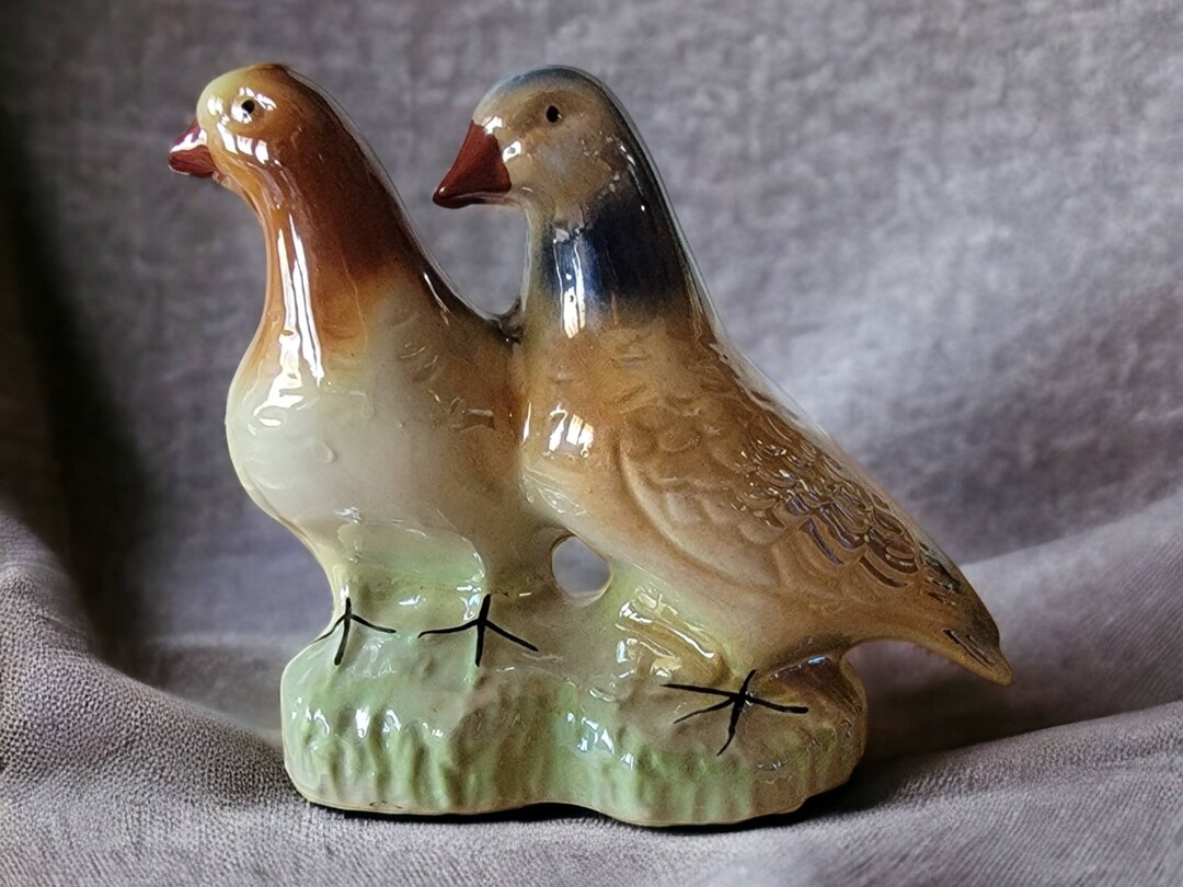 Lusterware Ceramic Dove/pigeons 2 Love Birds Made in Brazil Figurine ...