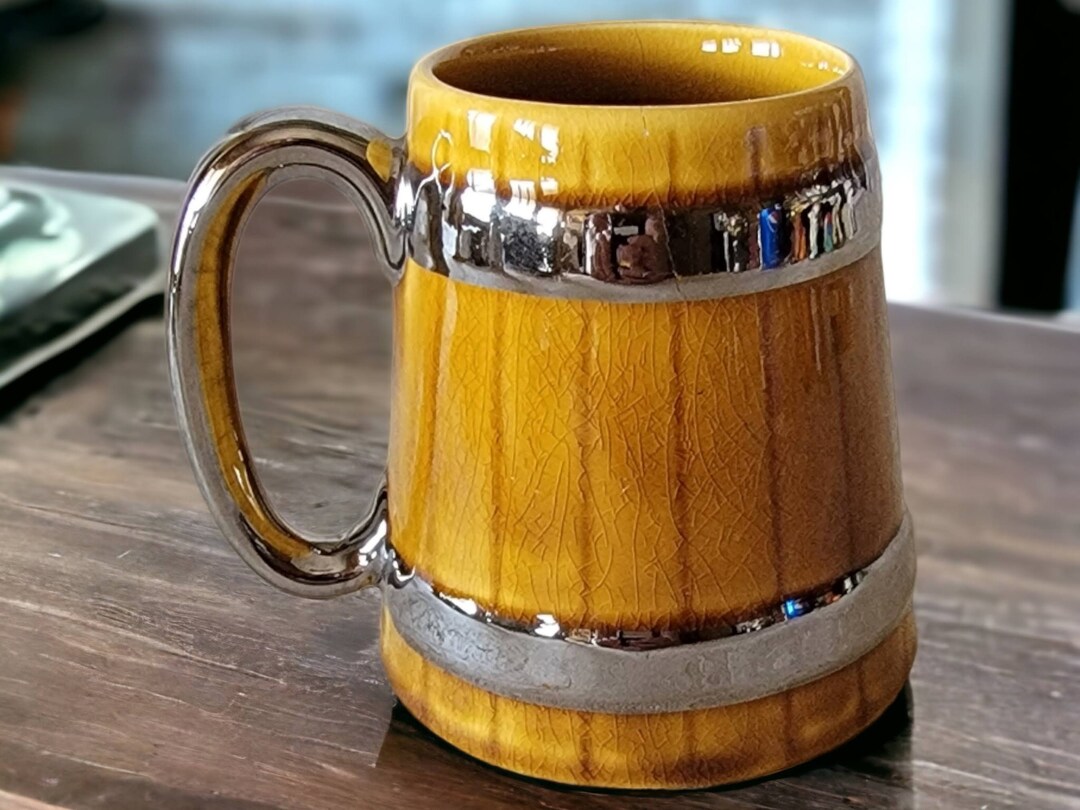 Vintage Wade Pottery Small Tankard Stein Barrel Shaped Coffee Mug Cup ...