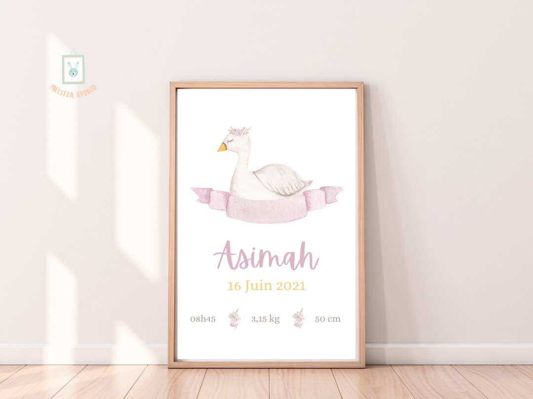 Personalized Princess Birth Poster Printed on Quality Paper or ...