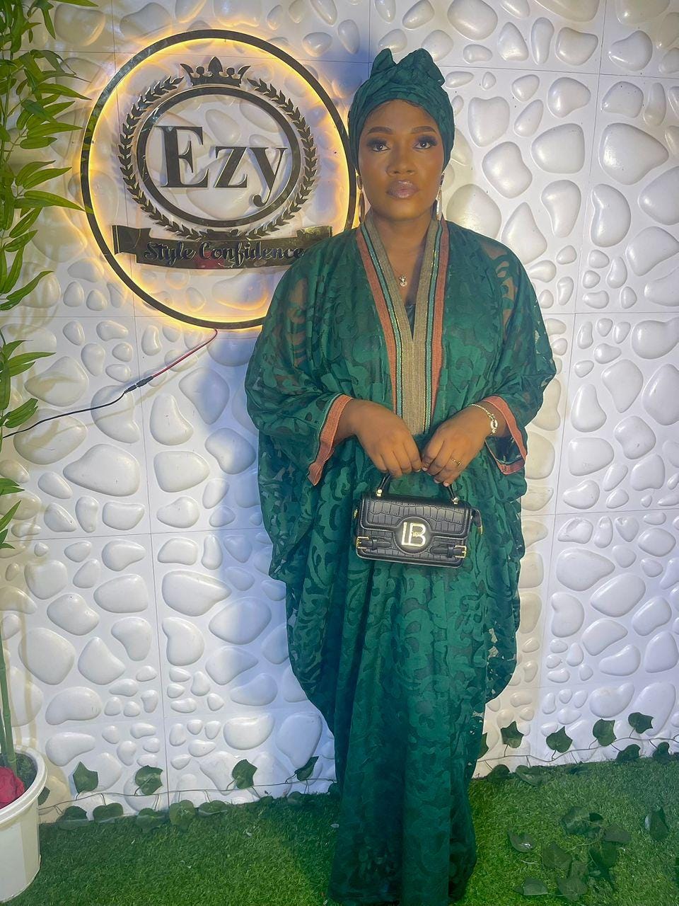 Green Lace Ashoke Bubu Gown: Elegant African Kaftan Dress - Etsy