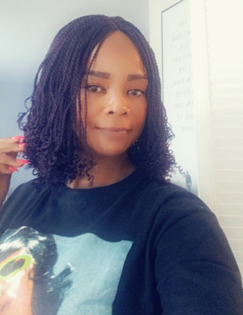 Curly Micro Twist Wig, Lace Wig. Curly Wig, Single Twist Wig. Micro ...