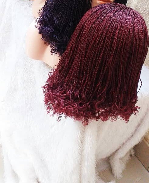 Curly Micro Twist Wig, Lace Wig. Curly Wig, Single Twist Wig. Micro ...