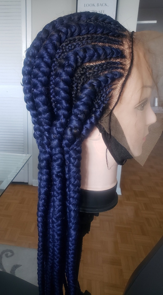 Purple Cornrow Lace Wig. African Cornrow Wig. African Hair - Etsy