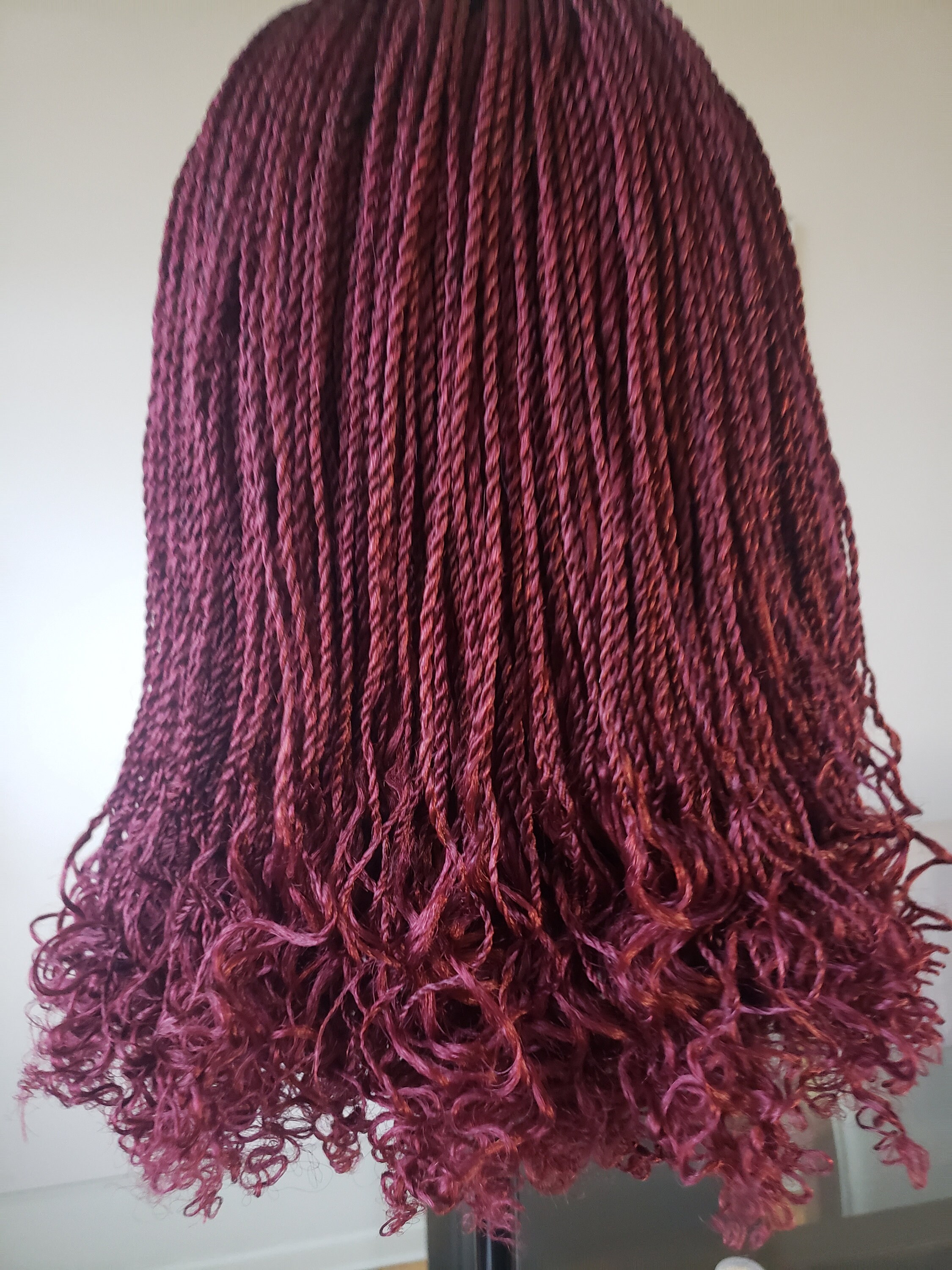 Curly Micro Twist Wig, Lace Wig. Curly Wig, Single Twist Wig. Micro ...