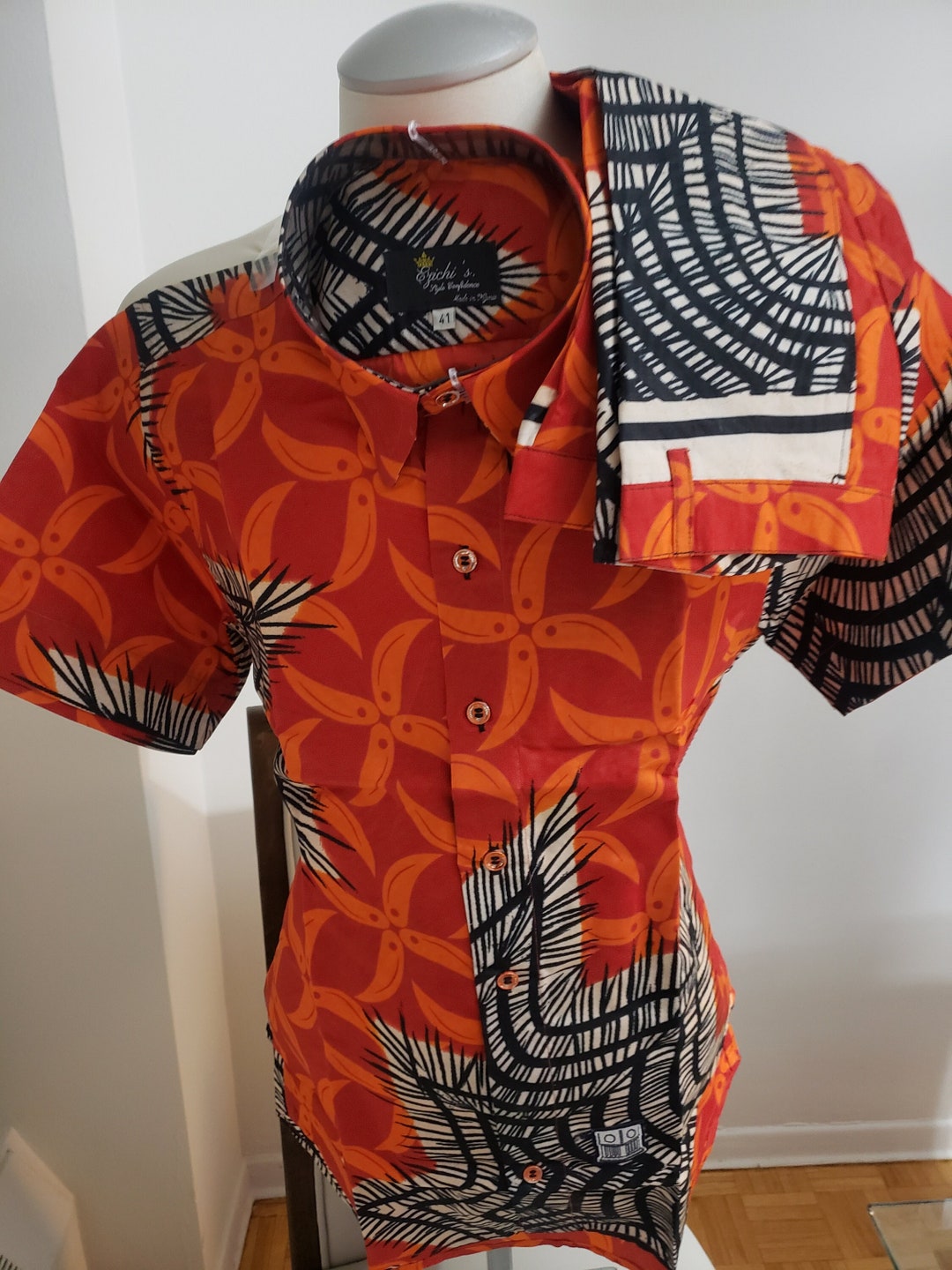 Men's Cotton Short Set, Red Short, Men's Short Set, Orange Shirt ...