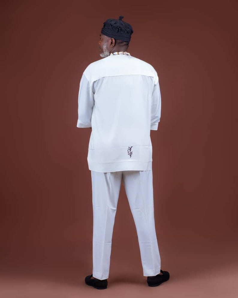 African Senator Set: Men's Kaftan, Traditional Nigerian Attire. - Etsy