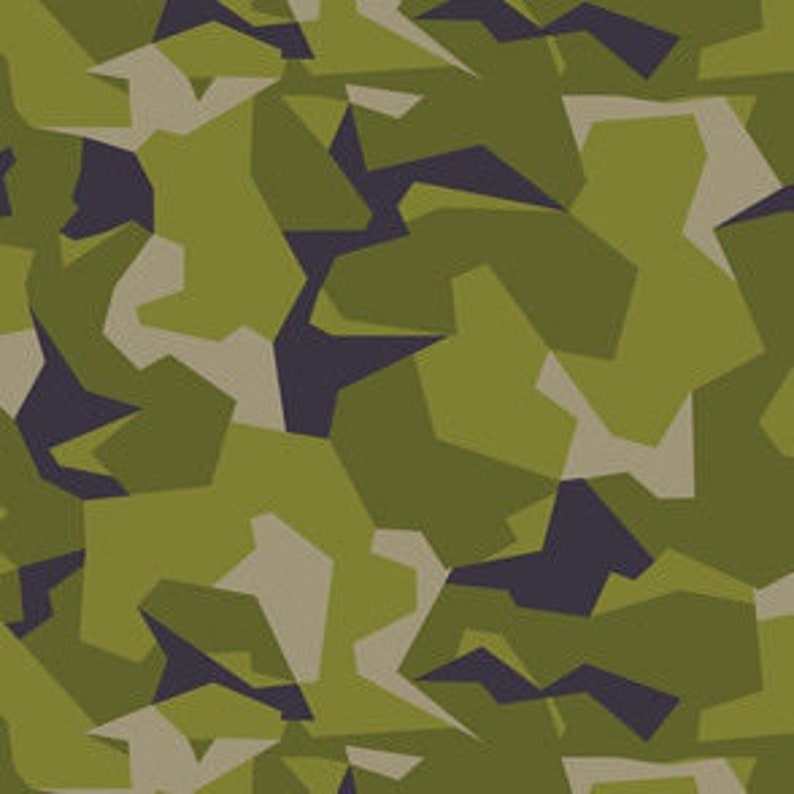 M-90 Swiss Camouflage Stencil Pattern Printed on Avery High Heat Yellow ...