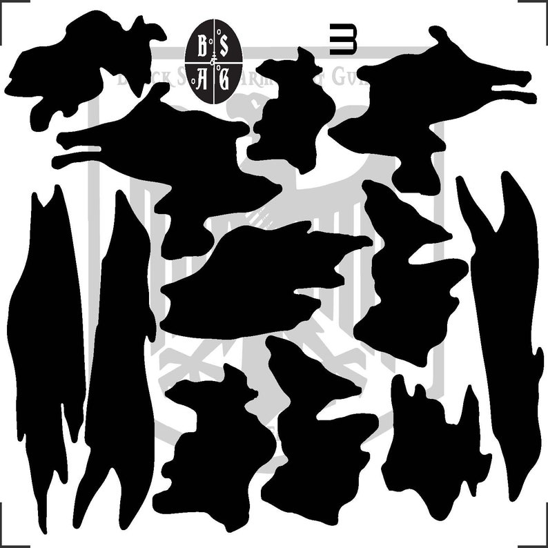 U.s.army M81 Woodland Camouflage Stencil Pattern Printed on Avery High ...