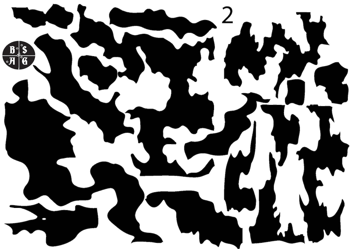 KUIU Vias Camouflage Stencil: High-heat Vinyl for Cerakote - Etsy