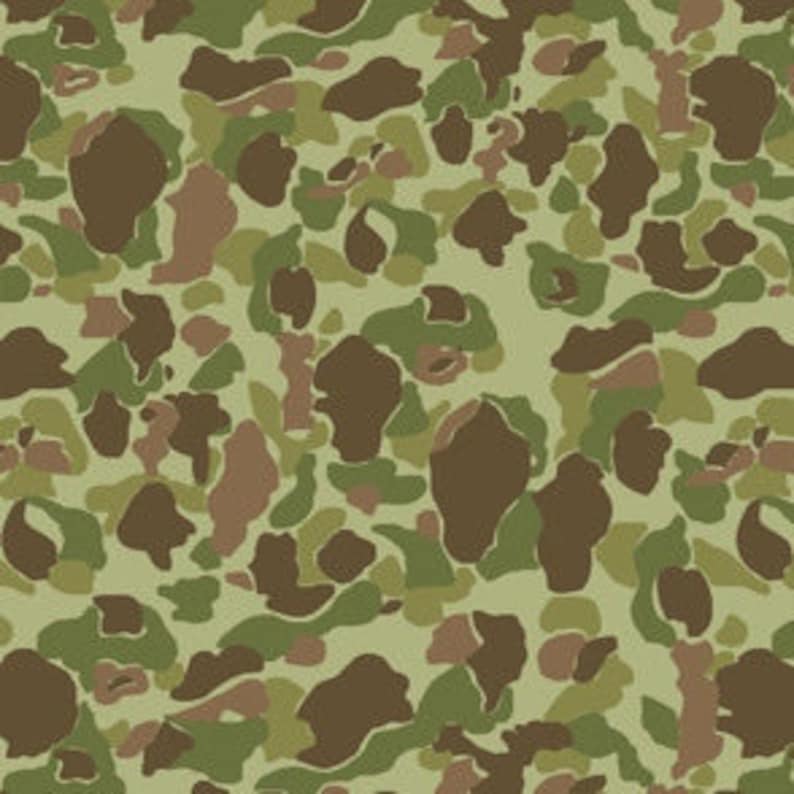 Pack of 2 WW2 U.S.M.C. 1942 Frogskin Camouflage Stencil Pattern Printed ...