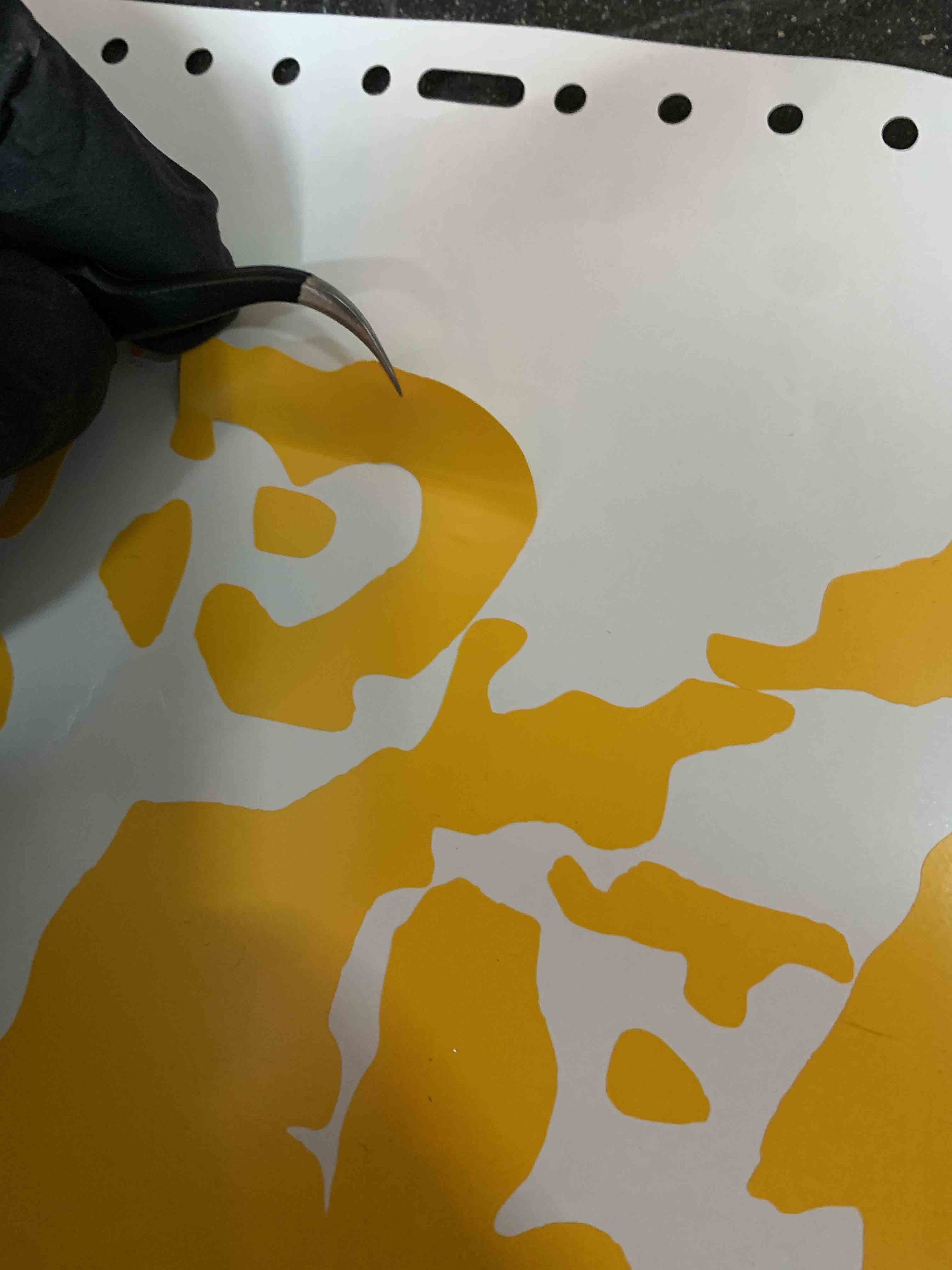 KUIU Vias Camouflage Stencil Pattern Printed on Avery High Heat Yellow ...