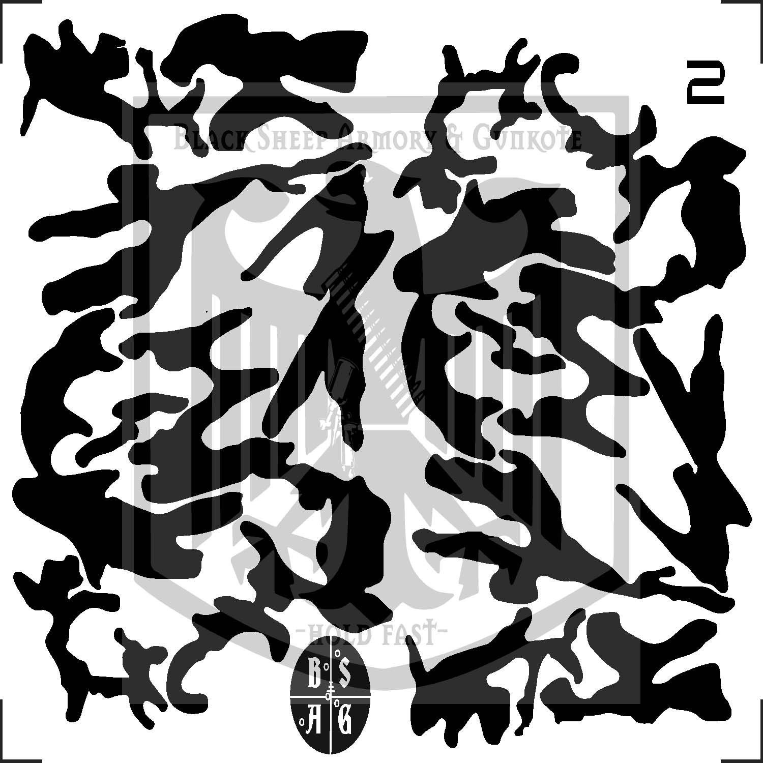 U.s.army M81 Woodland Camouflage Stencil Pattern Printed on Avery High ...