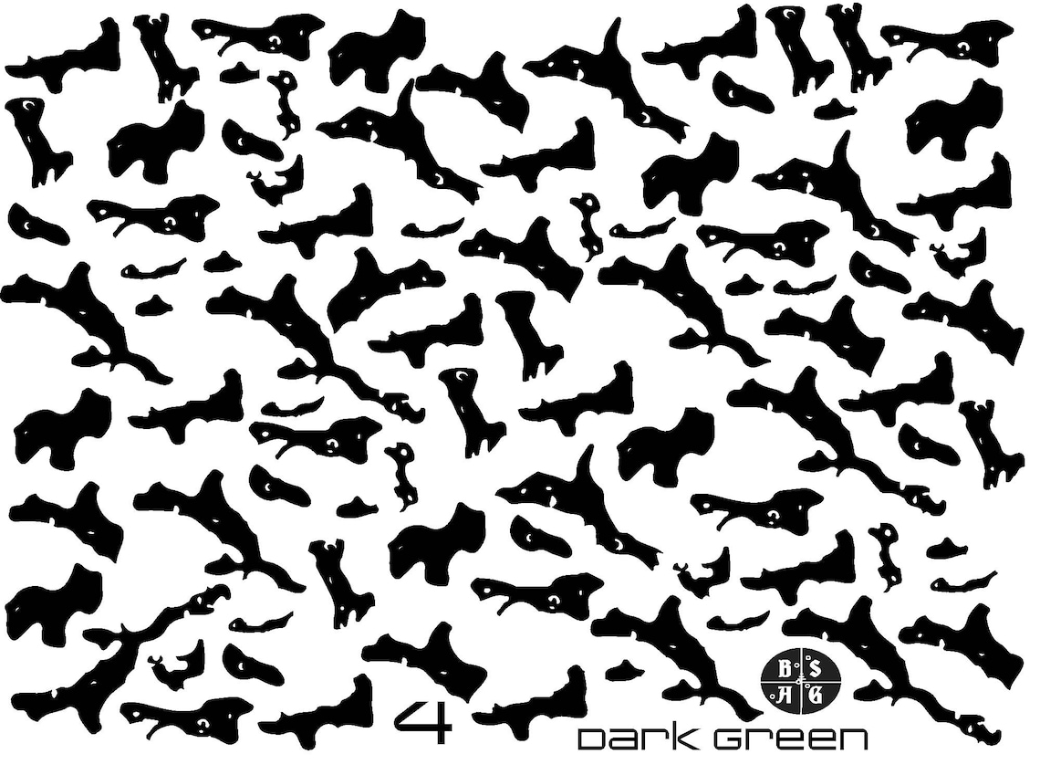 Pack of 4 Soldier 2000 (SANDF) Camouflage Stencil Pattern Printed on ...