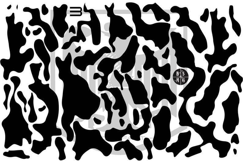 Pack of 3 Swiss Taz 83 Camouflage Stencil Pattern Printed on Avery High ...