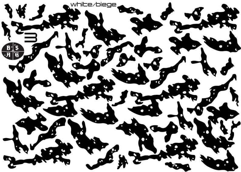 Pack of 4 Soldier 2000 (SANDF) Camouflage Stencil Pattern Printed on ...