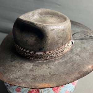 Vintage Rare Distressed Wind Desert Western Hat. - Etsy