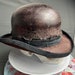 Vintage Rare Hat, High Bowler Western Cowboy Distressed. - Etsy